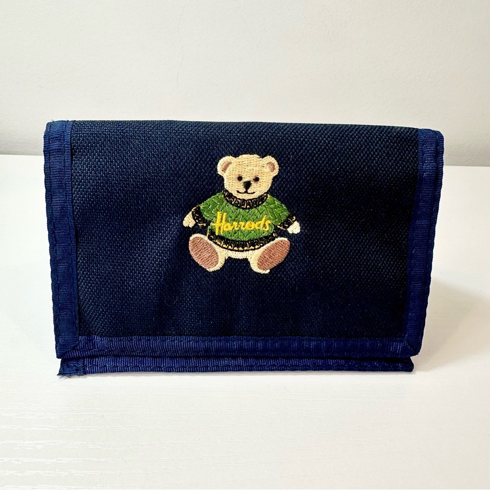 Vintage Harrods Of London Teddy Bear Wallet - Gem